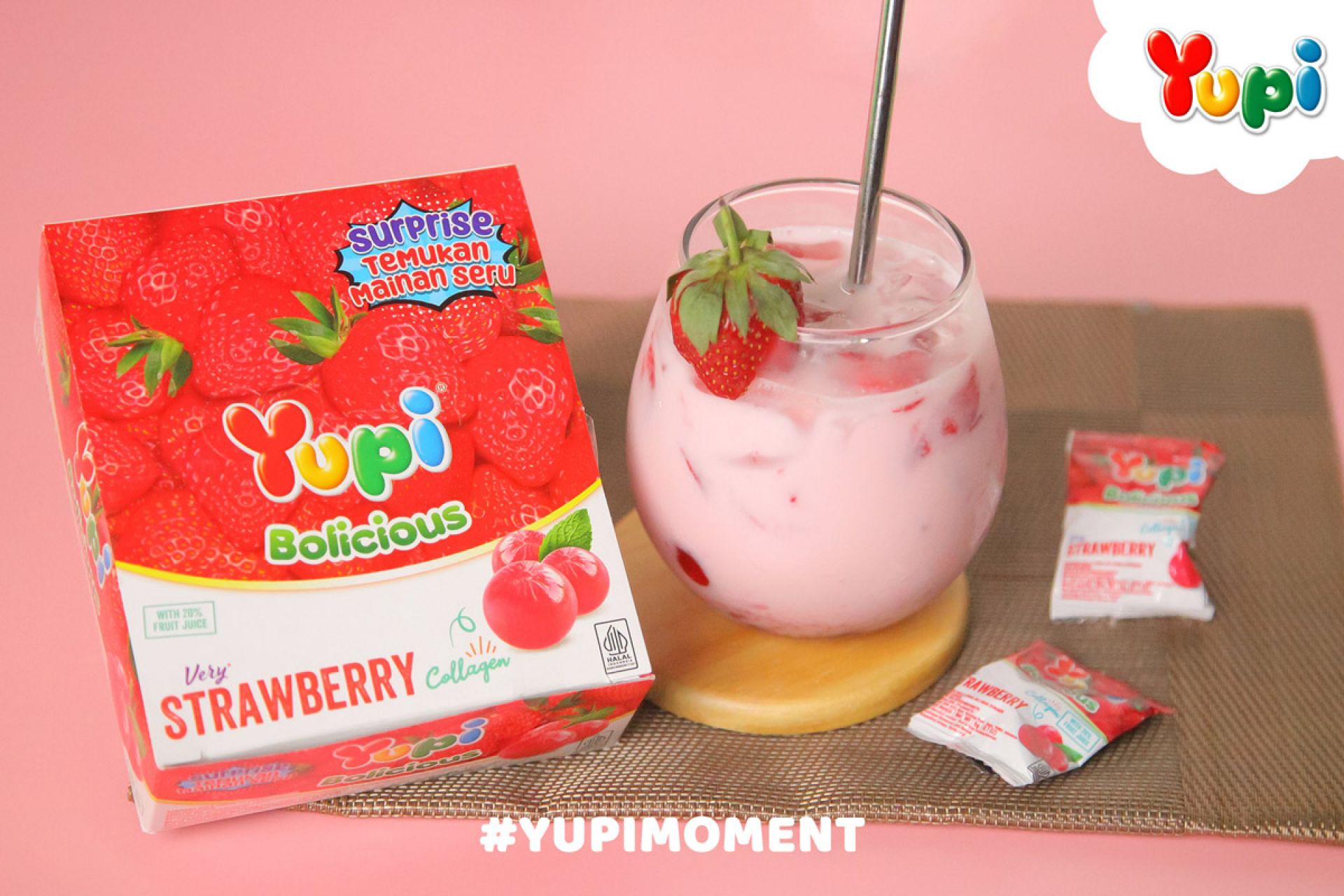 Strawberry Yakult Milk